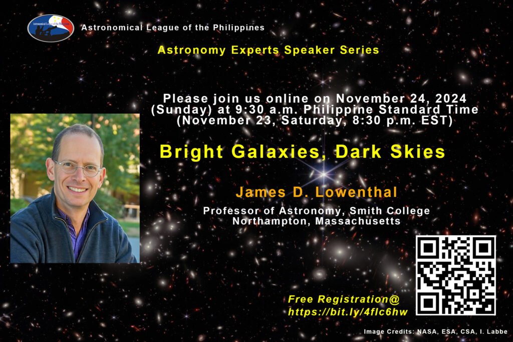 November 24, 2024 ALP Astronomy Expert Series 2024 featuring James D ...
