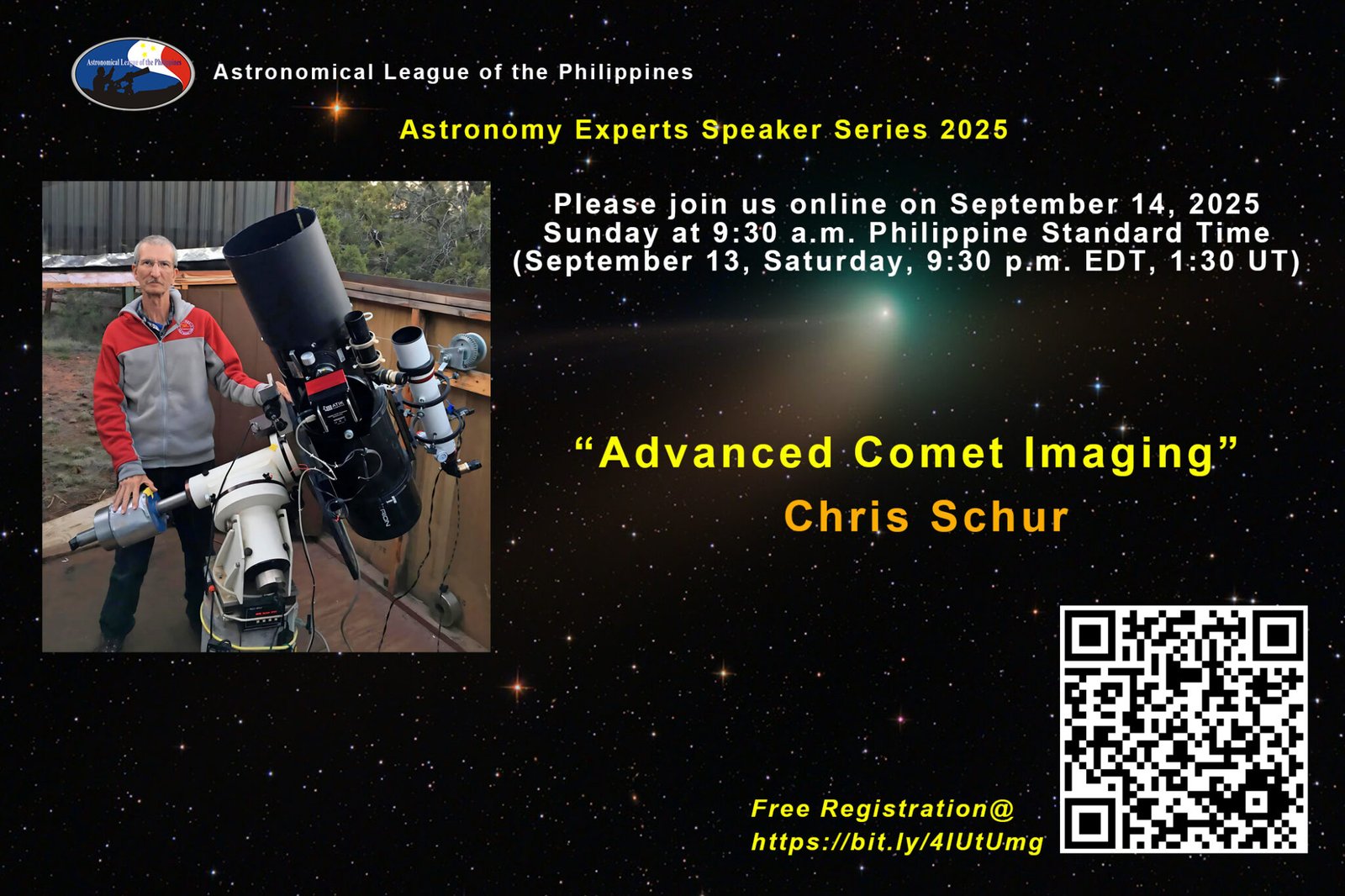 September 14, 2025 Astronomy Experts Series 2025 featuring Chris Schur ...